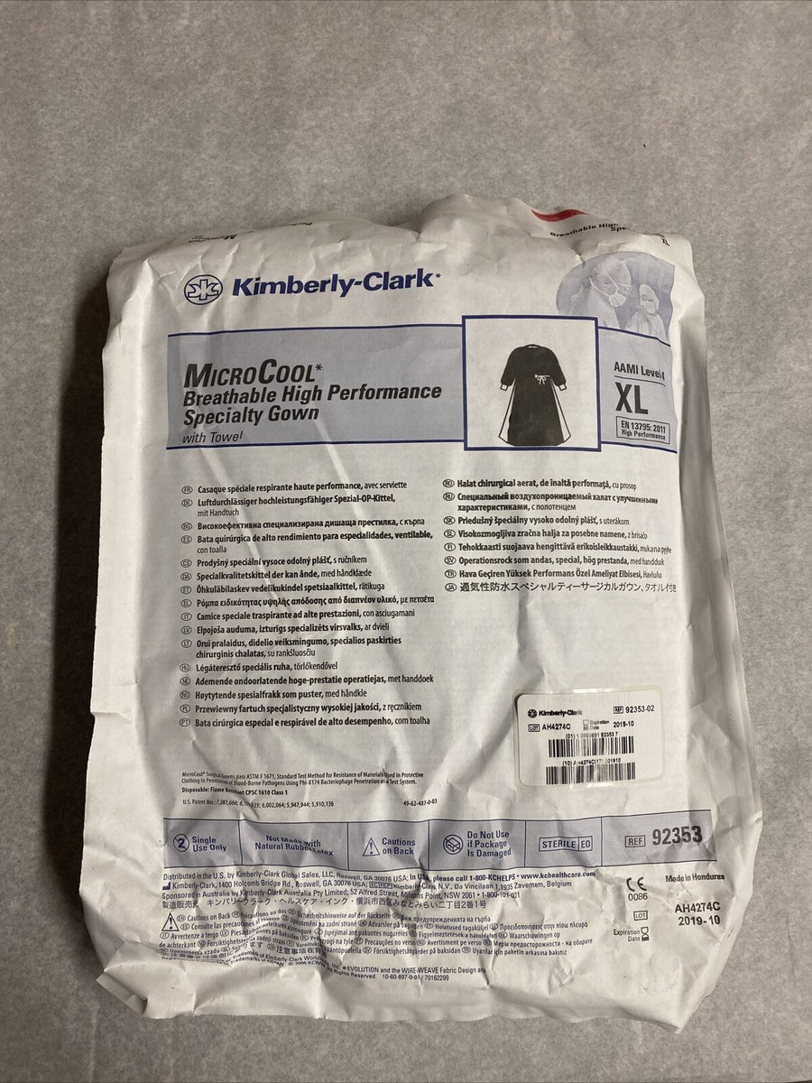 Kimberly Clark MicroCool High Performance Surgical Gown Large 92353 AA ...
