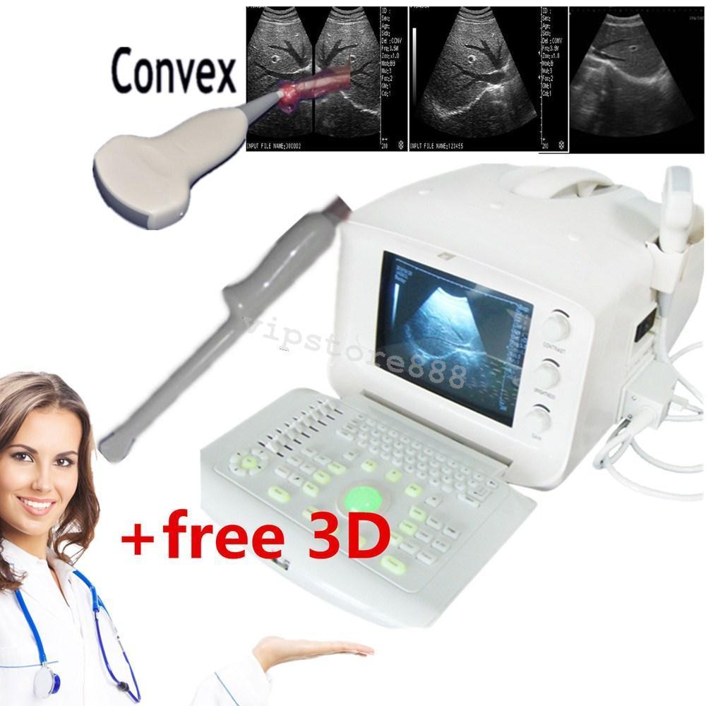 Convex Probe &Transvaginal 2 Probes Digital Portable Ultrasound