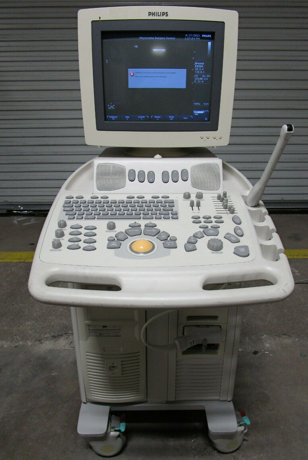 Philips Envisor M2540A Ultrasound System w/ E6509 Probe - DIAGNOSTIC