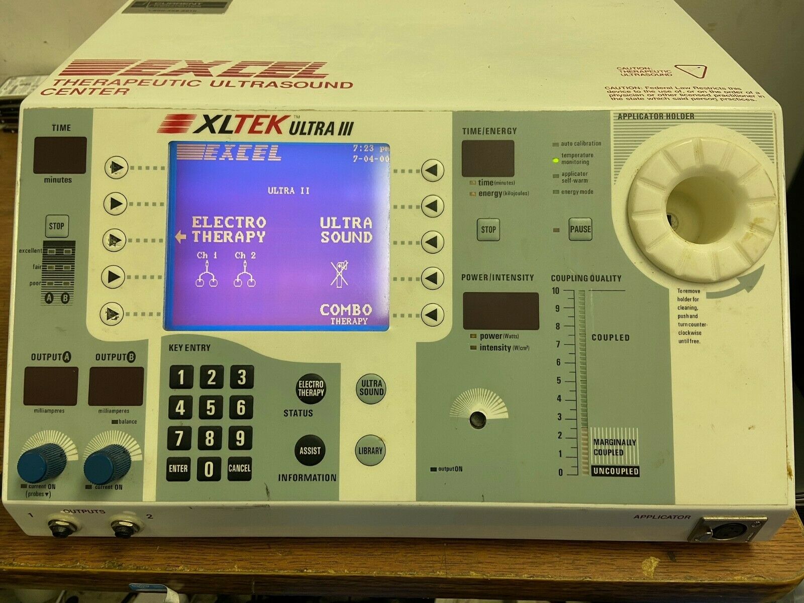 EXCEL XLTEK ULTRA III Therapeutic Ultrasound Center EX-UL2