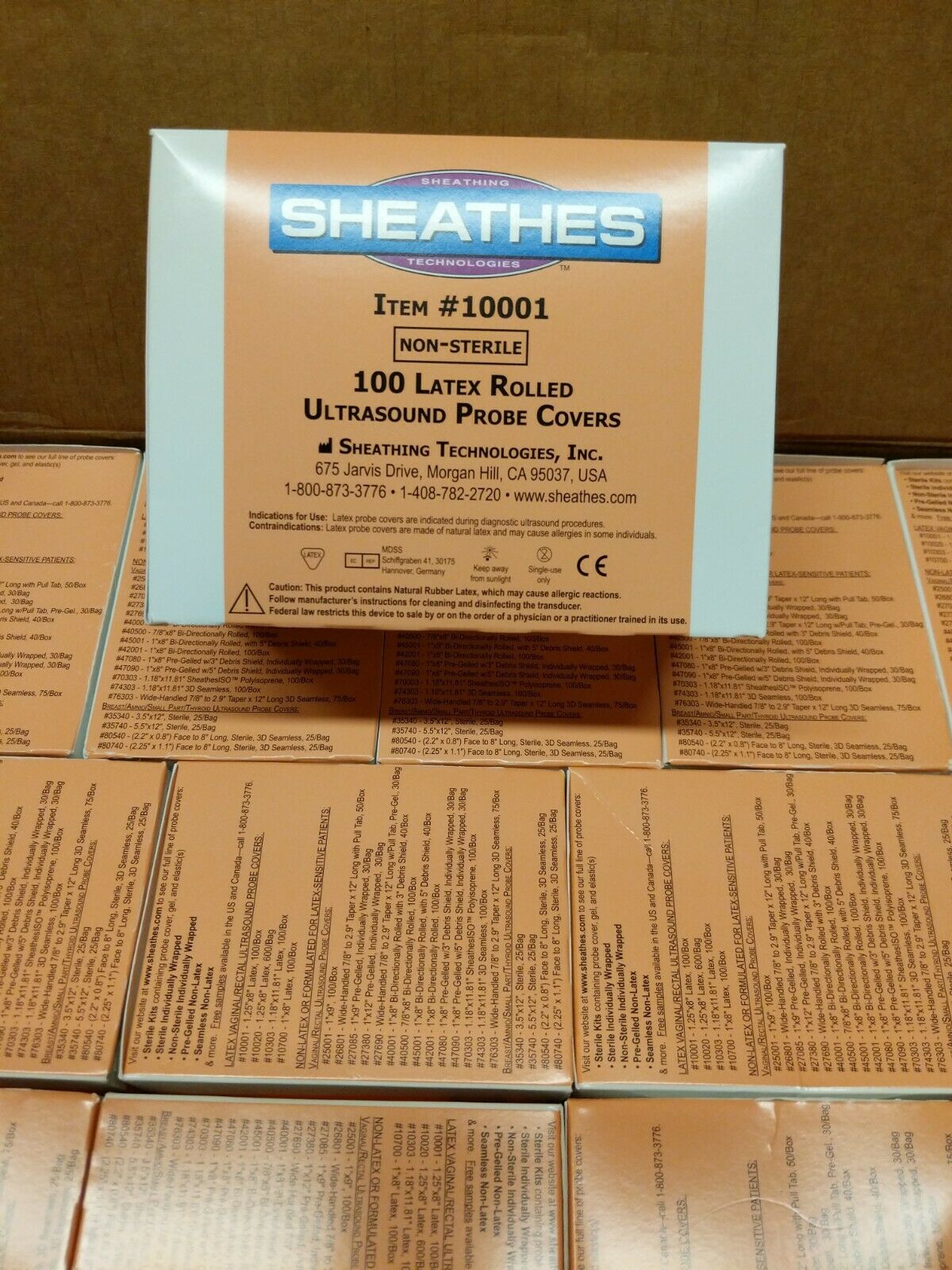 Sheathes Latex Ultrasound Probe Covers REF: 10001 (24 Boxes of 100)